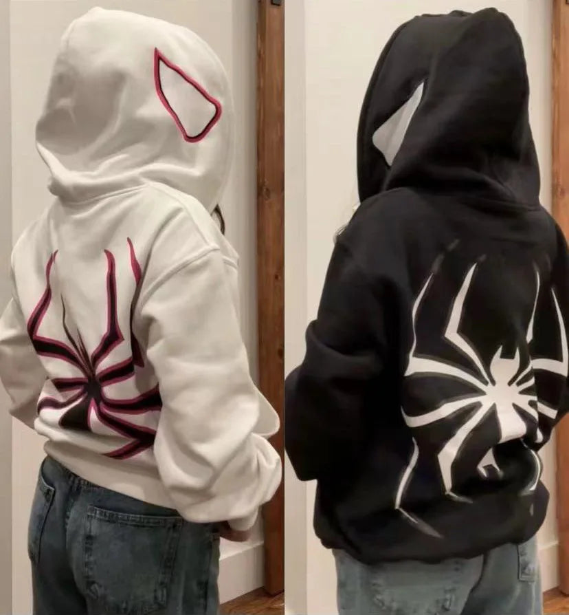Full Zip Up Spider Hoodie – ElitePicks